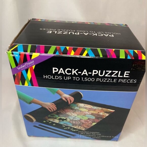 Games | Packapuzzle Felt Mat Storage For Up To 150 Piece Puzzles Black ...